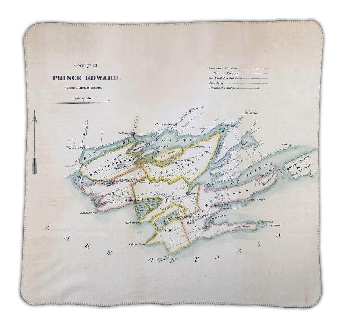 Prince Edward County Map Blanket — Jaxx & Marbles