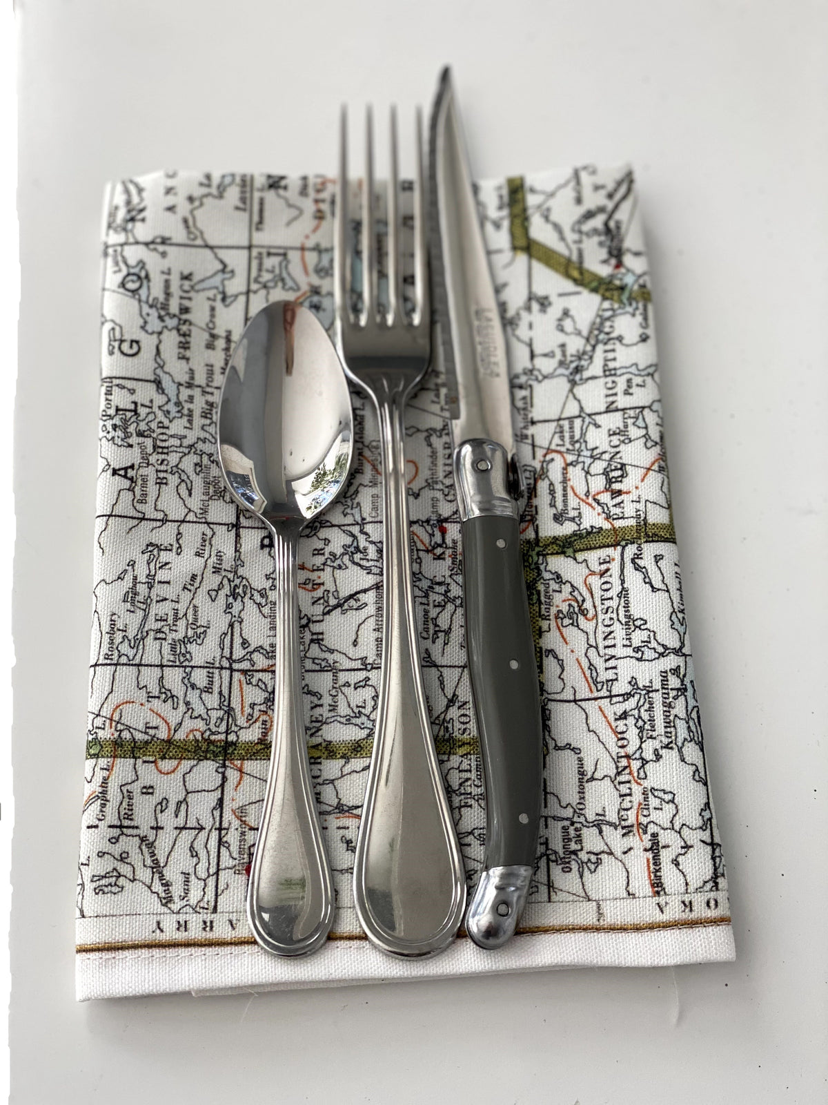 Algonquin Park Map Dinner Napkin - set of 4 — Jaxx & Marbles